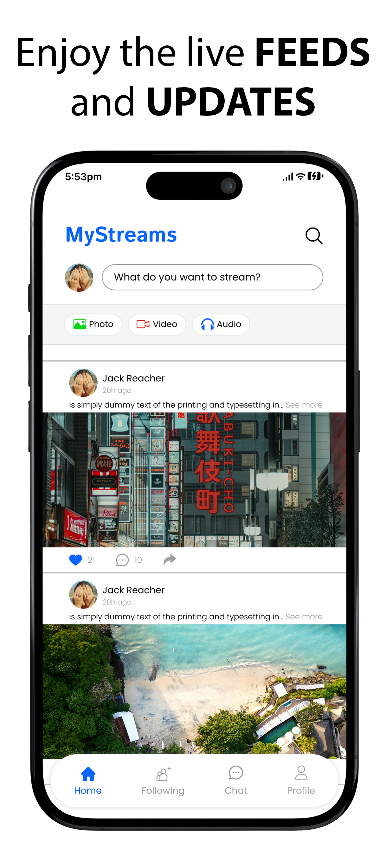 MyStream | iOS Universal Social Network App Template + Web PHP version by cubycode